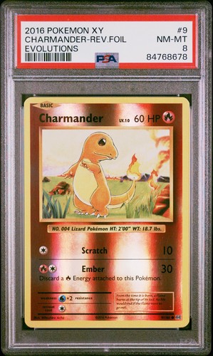 2016 Pokemon XY Evolutions 9 Charmander Reverse Holo - PSA 8 | eBay