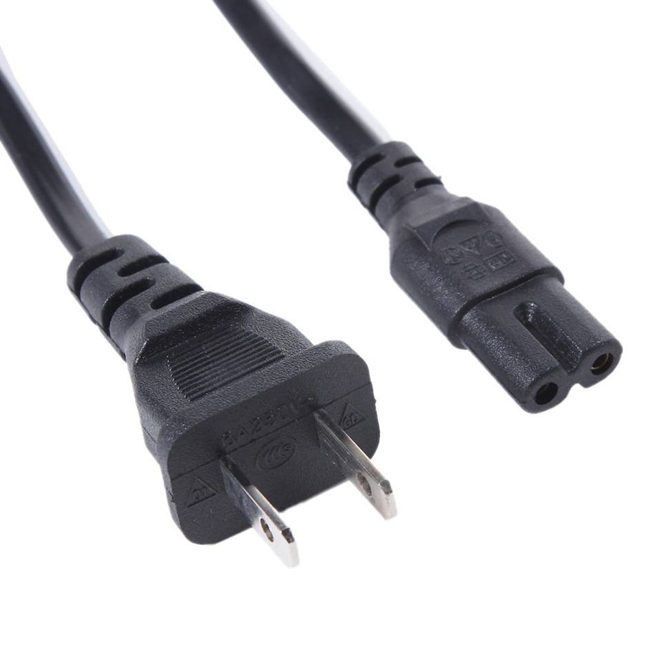 2-Prong AC Power Cord Cable Lead For Lexmark Printer Scanner AC Adapter ...