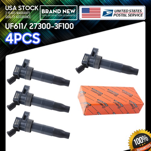4pcs UF611 Ignition Coils For 2007-2011 Kia Rondo / 2008-2014 Hyundai ...