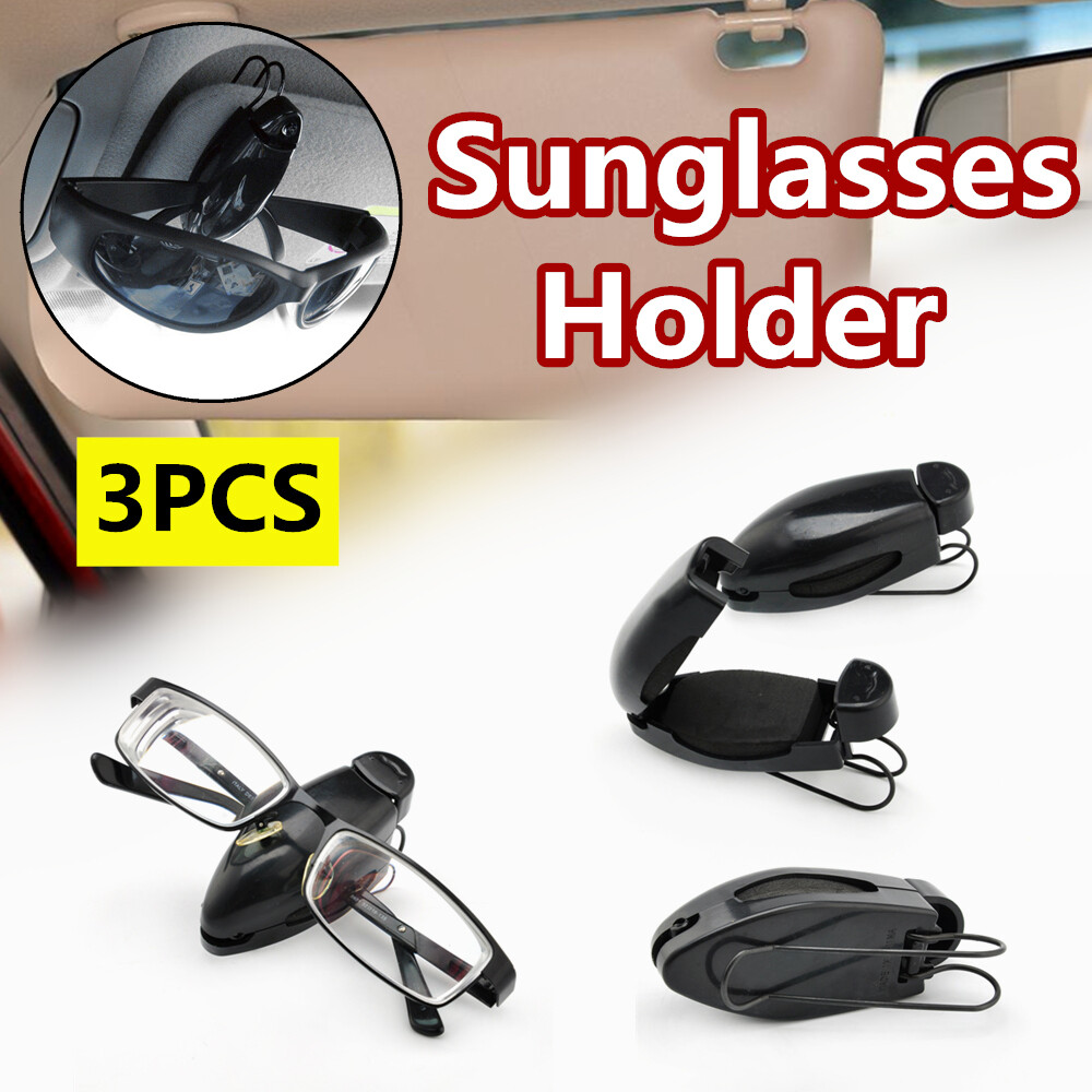 3PCS Glasses Holders for Car Sun Visor Sunglasses Eyeglasses Ticket ...