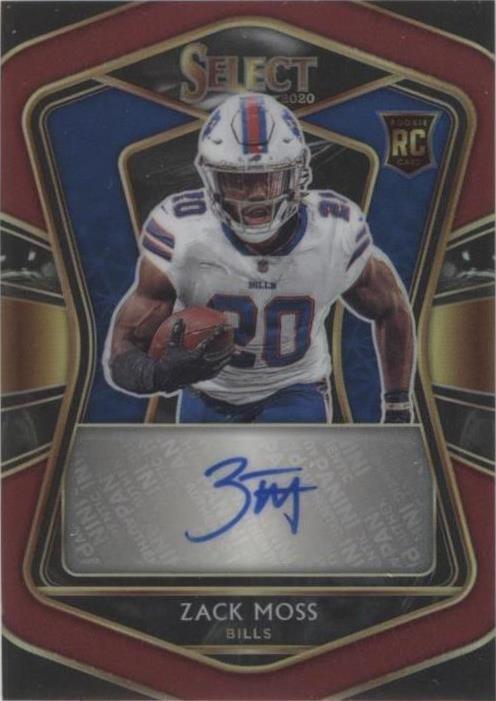 2020 Panini Select - Rookie Signatures Zack Moss #RS-ZMO Maroon Prizm ...