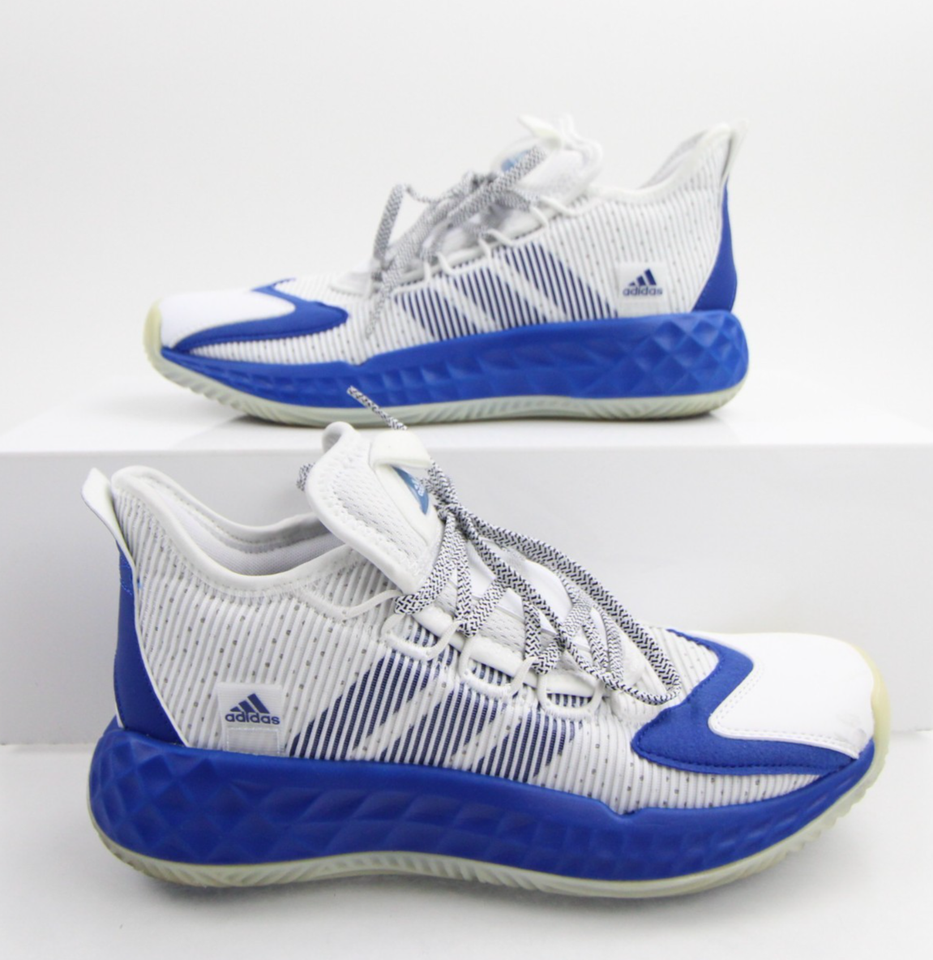 Men's adidas Pro Boost Low White Navy Blue Basketball Shoes SIZE 7.5 | eBay