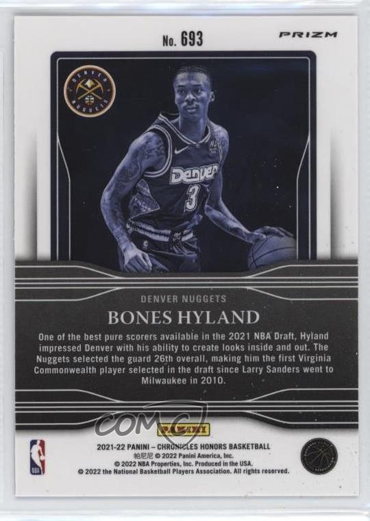 2021-22 Panini Chronicles Honors Silver Bones Hyland #693 Rookie RC | eBay