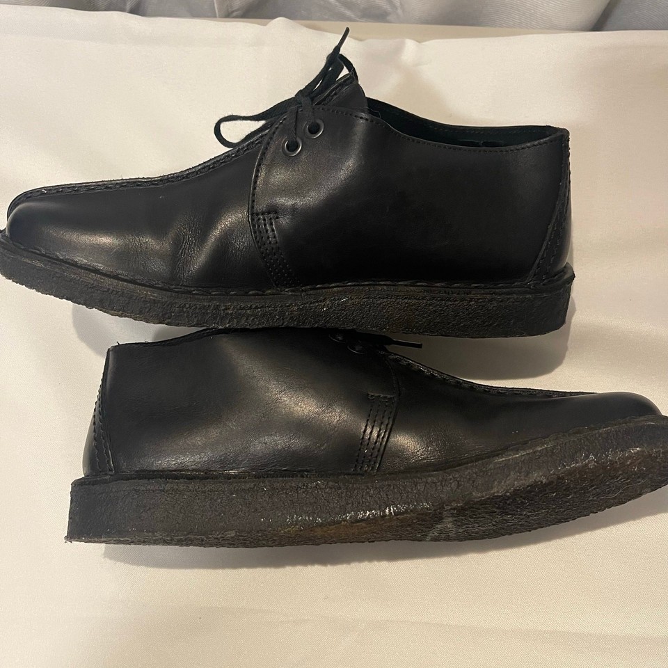 Clarks Desert Trek "Bank Robber" boots Black leather Mens size 10.5 | eBay
