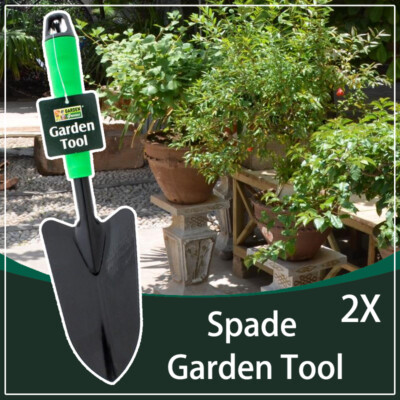 2x Garden Spade Gardening Essential Planting Digging Garden Greens ...