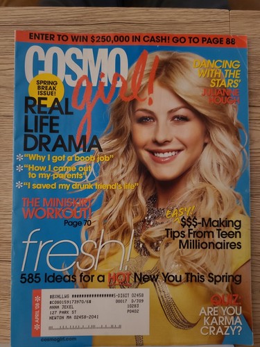 Cosmo Girl Magazine April 2008 Volume 10 Issue 3 Julianne Hough Amy ...
