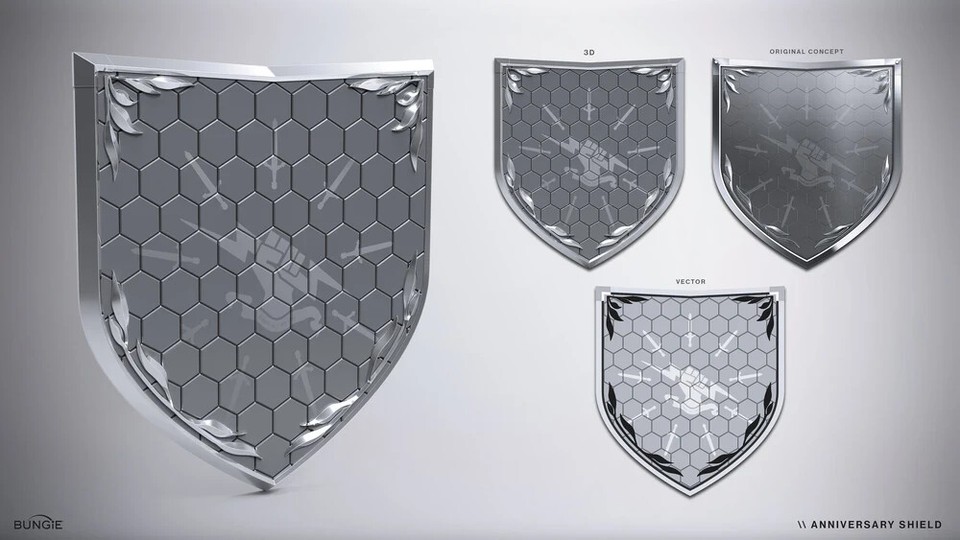 Bungie Employee-only swag: 5 year shield - Ultimate Destiny Fan-boy ...