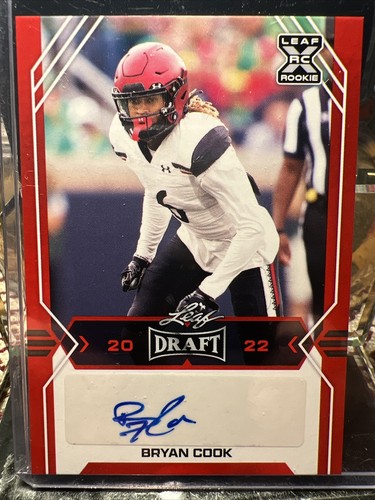 2022 Leaf Draft Red Autograph Bryan Cook Auto #BA-BC1 Kansas City ...
