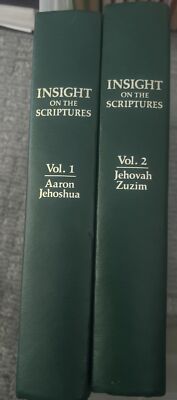 Watchtower Jehovah Witness Insight On The Scriptures One And Two Books ...