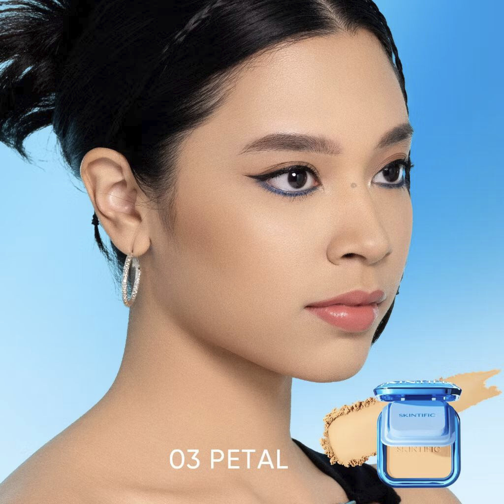 SKINTIFIC Ultra Cover Powder Foundation Full Coverage Lightweight ...