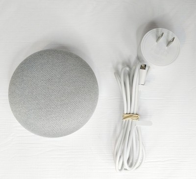 Google Home Mini ( 1st Generation ) Smart Speaker and Charger - Chalk ...