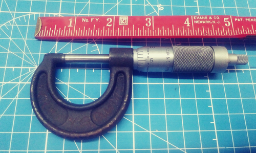 Brown & Sharpe 0-1 inch Micrometer 0.0001 , Carbide Faces, Clutch, No ...