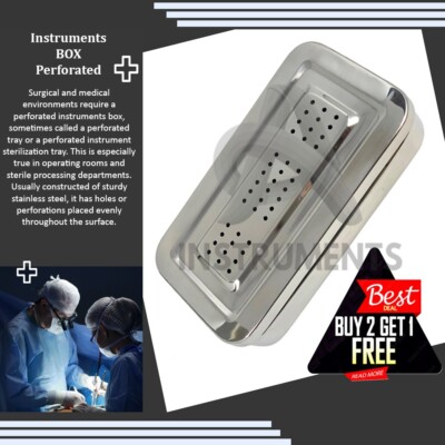 Instruments Box perforated Stainless Steel Sterilization Lid and Bottom ...