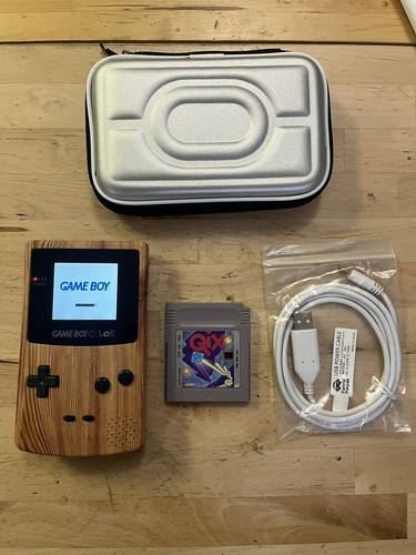 Backlit Wood Grain Gameboy Color Nintendo GBC Glass Lens Game Pouch TFT ...