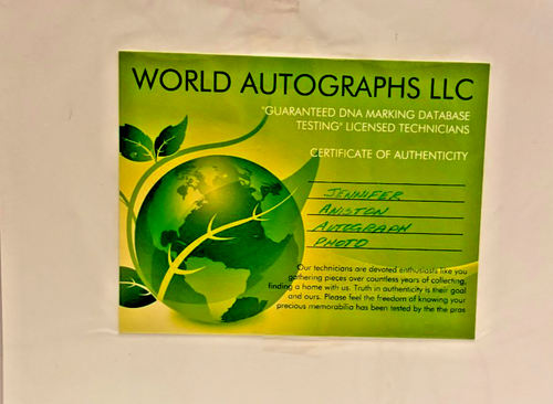 Jennifer Aniston Signed Autograph Photo 8x10 Authentic Letter Of ...