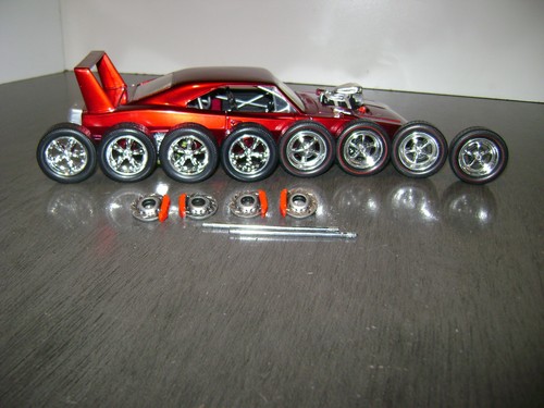 1/25 Scale Lot of Two Rims Tires Front and Rear Sets NHRA Pro Street ...