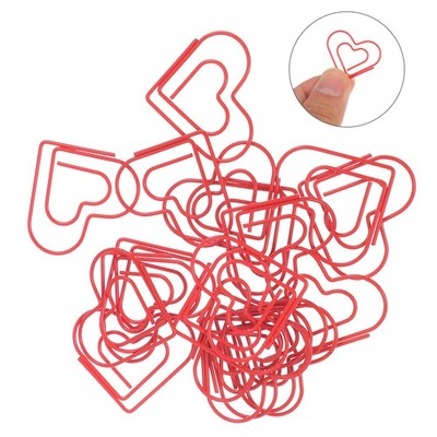 20 Pcs Letter Paper Clips Metal Bookmark Paperclip Heart Hollow Out ...