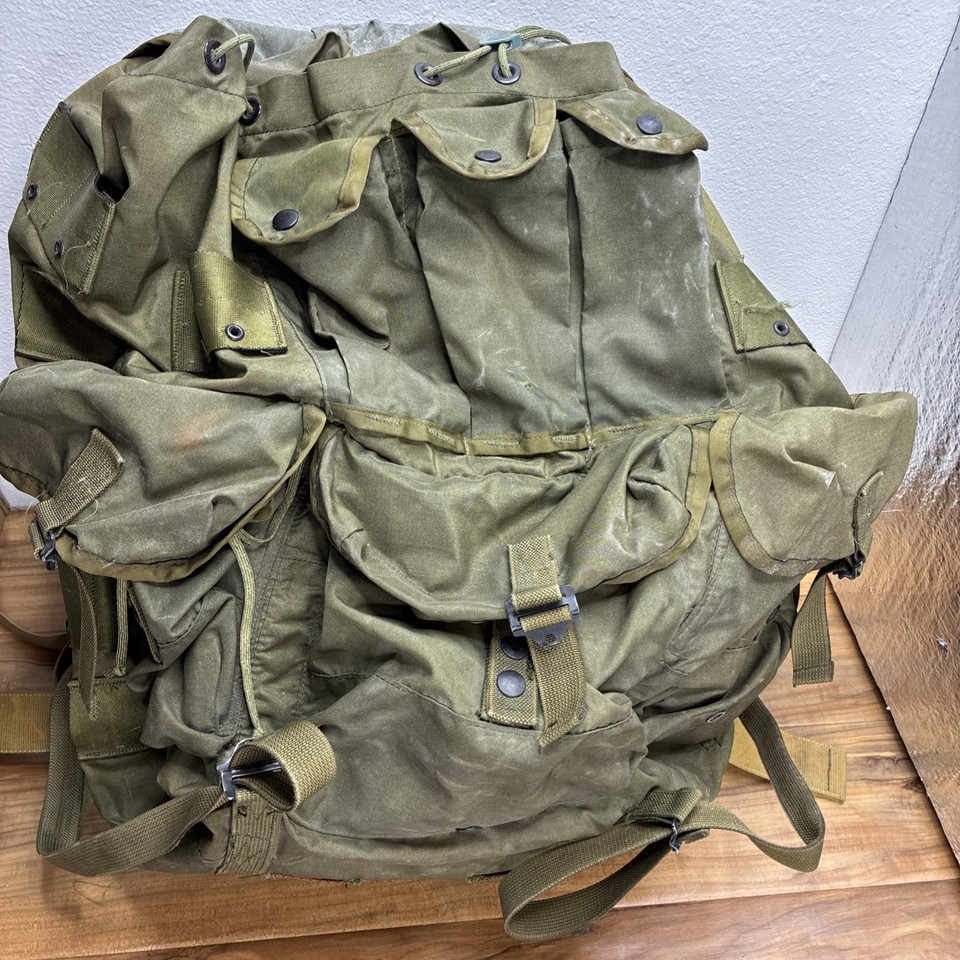 Vtg US Army Field Pack Combat Nylon LC-1 LARGE Alice Backpack No Frame ...