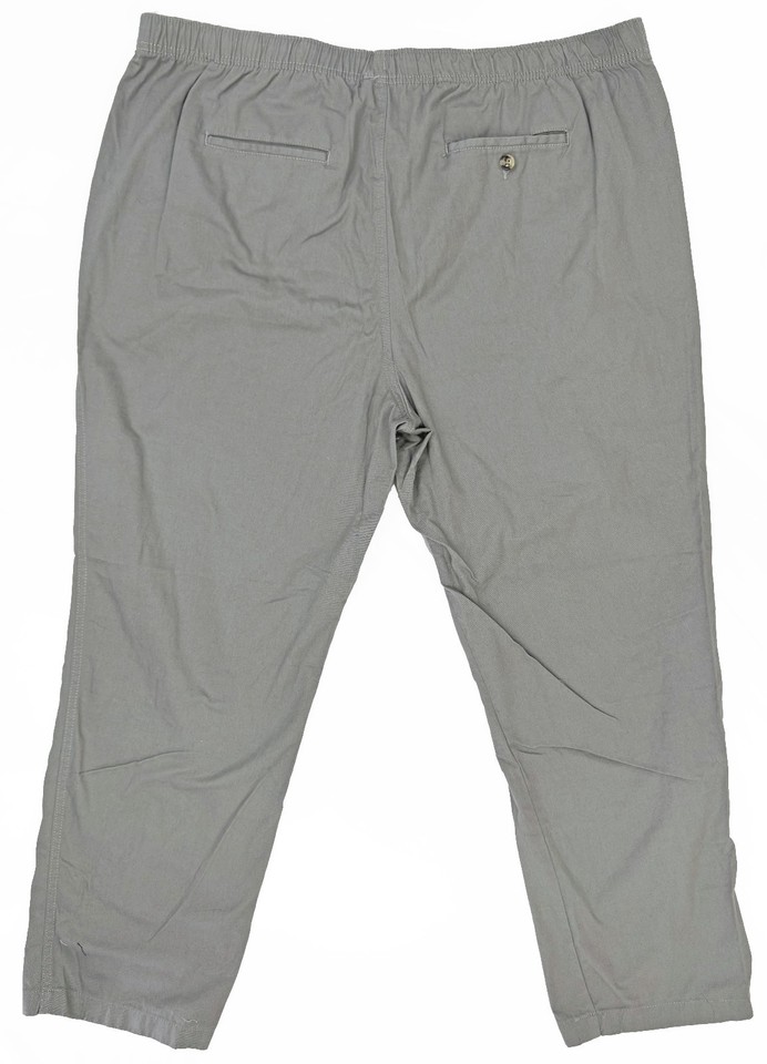 Haband ACTIVE JOE Jogger Cotton Gray Elastic Waist Zip-Fly Pant Men's ...