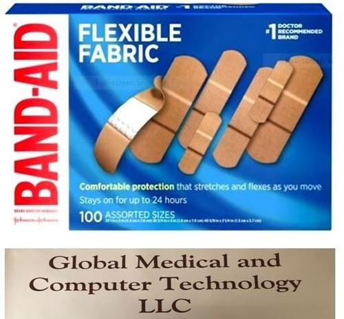 Johnson & Johnson BAND-AID Flexible Fabric Adhesive Bandage Assorted ...