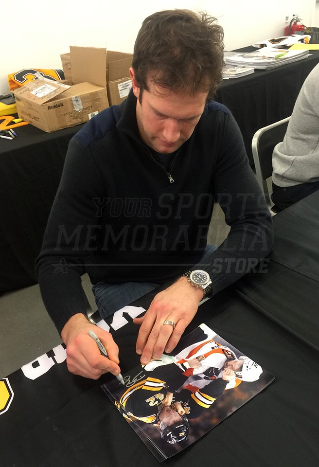 David Backes Boston Bruins Signed Autographed Fight vs Flyers Couturier ...