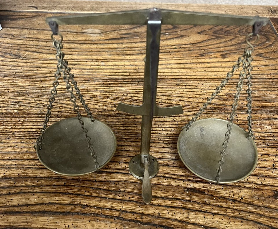 Antique Self Standing Miners Gold Scale Also Precious Metals Or Drug ...