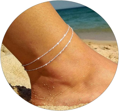 Dainty Ankle Bracelets Layered Anklets Bracelet Waterproof Adjustable ...