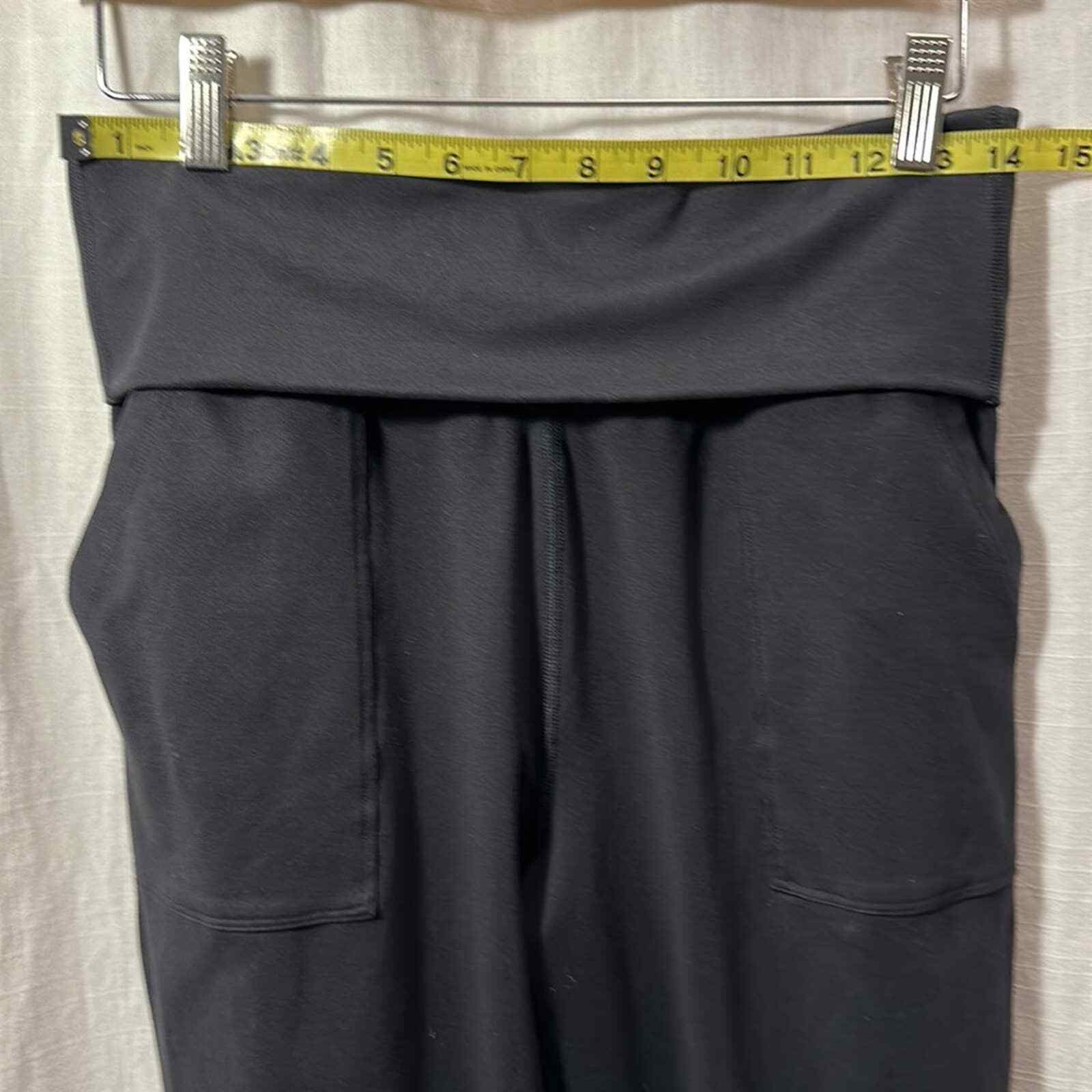 Offline by Aerie The Hugger Fold over Joggers Black S… - Gem