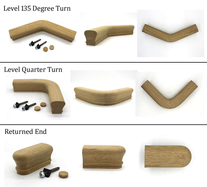 6010 Series, Hardwood Red Oak Stair Handrail Parts | eBay