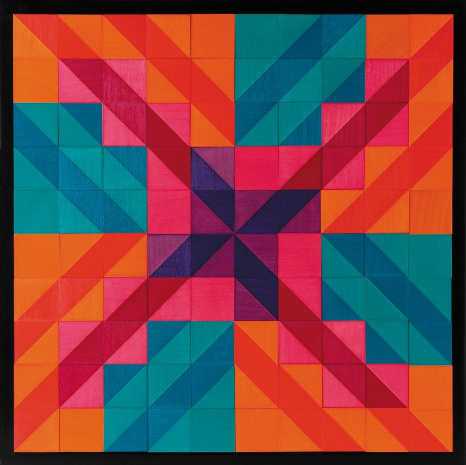 Naef Mosaik 100 puzzle toy game wooden colorful rainbow Kathrin Kiener ...