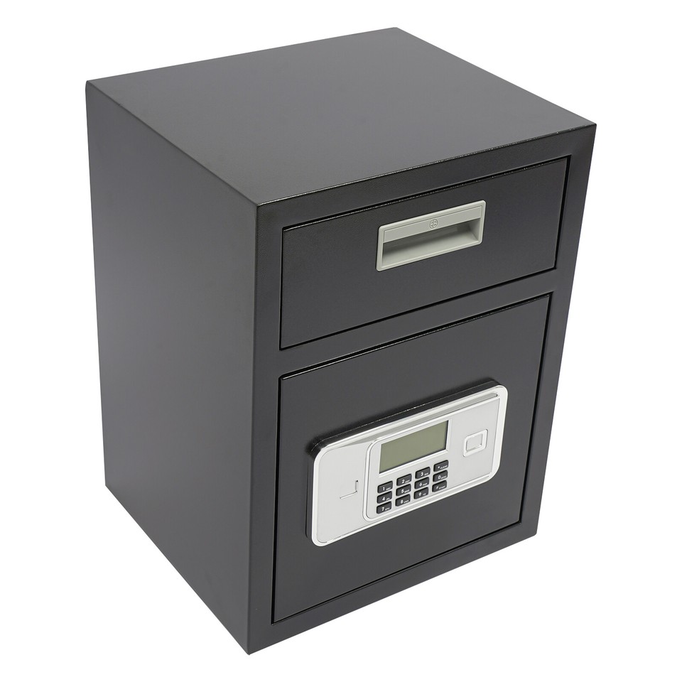 Digital Safe Box Deposit Safe with Drop Slot Passwords & Keys For Home ...
