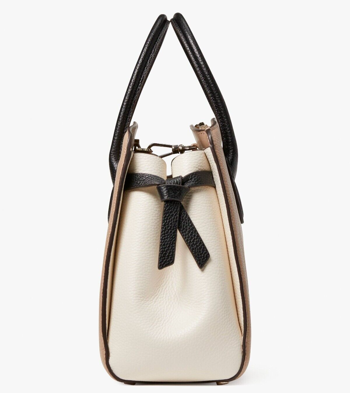 Kate Spade Knott Medium Satchel Beige Colorblock Pebbled Leather K4382 ...