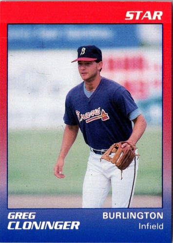 1989 Star Burlington Braves Greg Cloninger #4 Burlington Braves ...