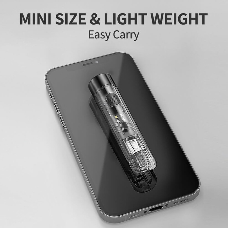 Mini Portable USB LED Keychain Flashlight Rechargeable Multifunctional ...