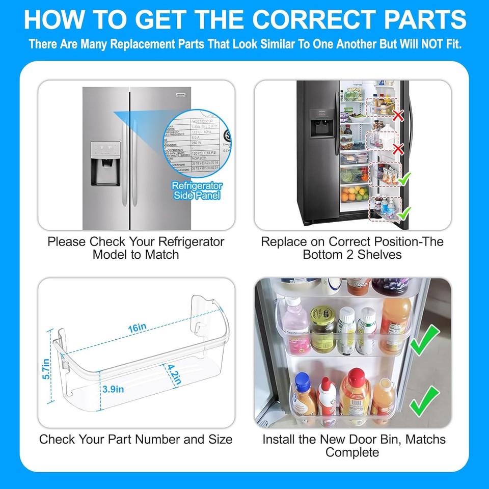Door Bin Shelf Replacement For Frigidaire LFSS2612TF4 LFSS2612TP0 ...