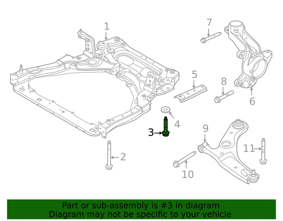 Genuine Nissan Suspension Cross-Member Rear Bolt 01125-A2741 | eBay