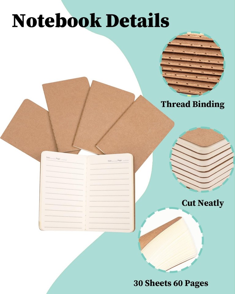 Small Notebook Bulk 45 Pack Pocket Notebooks, 2.5in x 4in Mini Journals ...