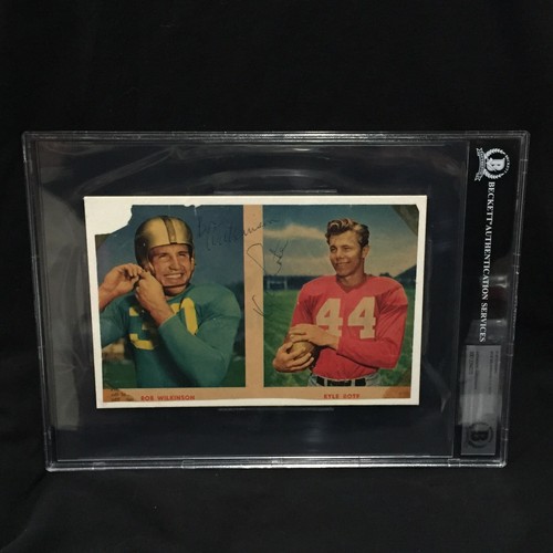 KYLE ROTE BOB WILKINSON SIGNED AUTO 5.5X8.5 MAGAZINE CUT PHOTO BAS ...