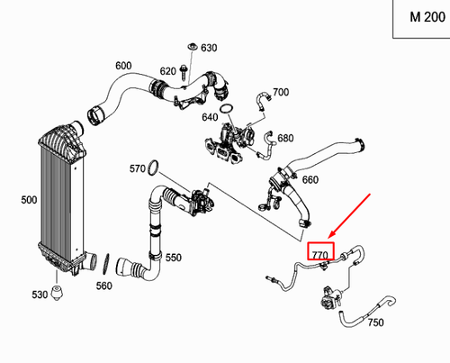 NEW MERCEDES-BENZ CITAN W415 ENGINE COOLANT HOSE A4158311400 NO DUTY TO ...