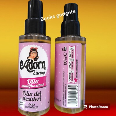 4 Flaconi ADORN Caring Olio Multifunzione per Capelli Extra Lucentezza ...
