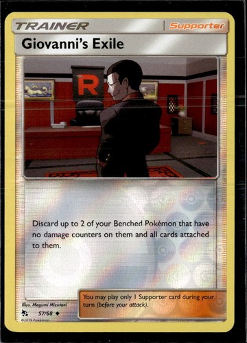 Pokemon Giovanni's Exile 57/68 Hidden Fates Reverse Holo Uncommon 2 ...