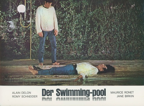 ALAIN DELON MAURICE RONET LA PISCINE 1969 LOBBY CARD ORIGINAL #14 | eBay