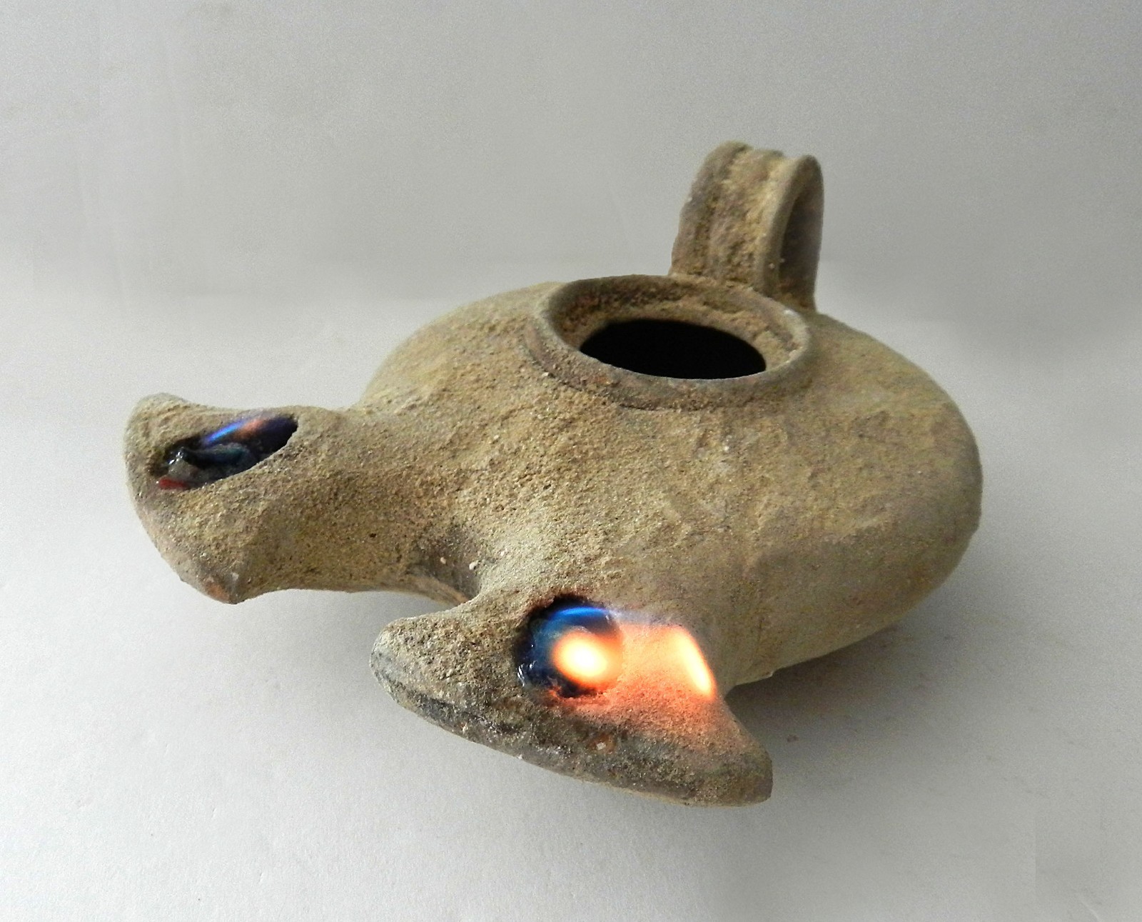 Biblical Oil lamp HolyLand Ancient Jerusalem Roman Herodian Clay ...