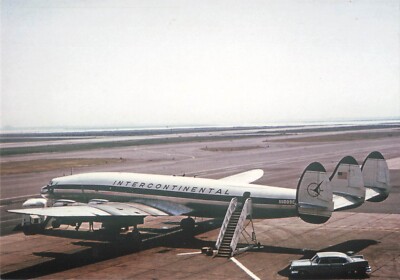 Postcard Airline INTERCONTINENTAL Lockheed L-1049H Unposted CC9. | eBay
