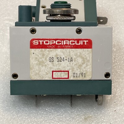 STOPCIRCUIT 1 Amp SWITCH GS 524-1A Made In France | eBay