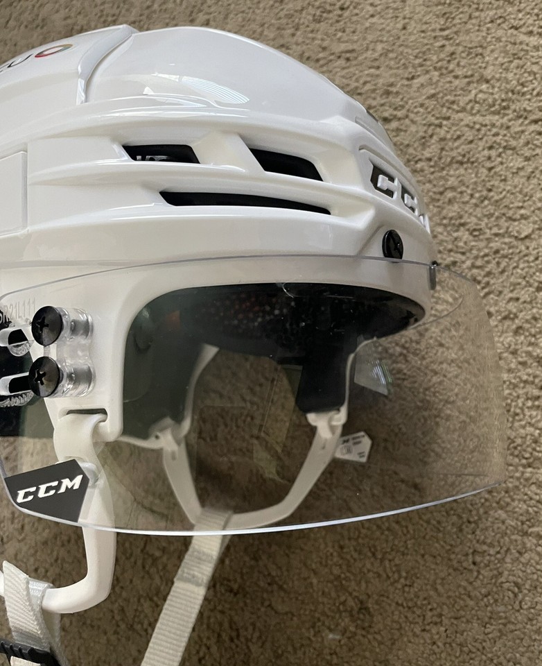CCM Super Tacks X Hockey Helmet - Pro Stock HTSPTX White Alex Steeves ...