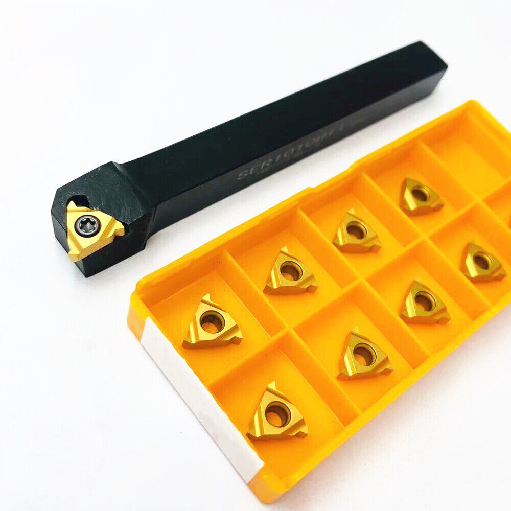 1× SER 1010H11 10mm CNC Lathe External Threading Turning Tool + 10pcs ...