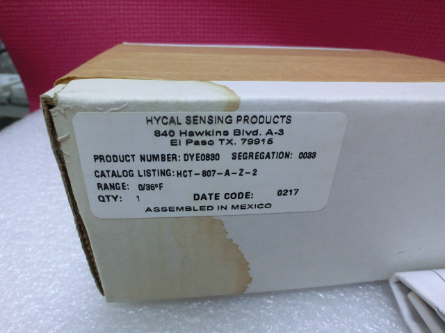 Hycal Sensing CT-807-A temperature transmitter,HCT-807-A-Z,0/36C,Unused ...