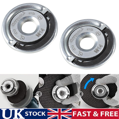 2Pcs M14 Quick Release Heavy Duty Flange Nut for 115m to 230mm Angle ...