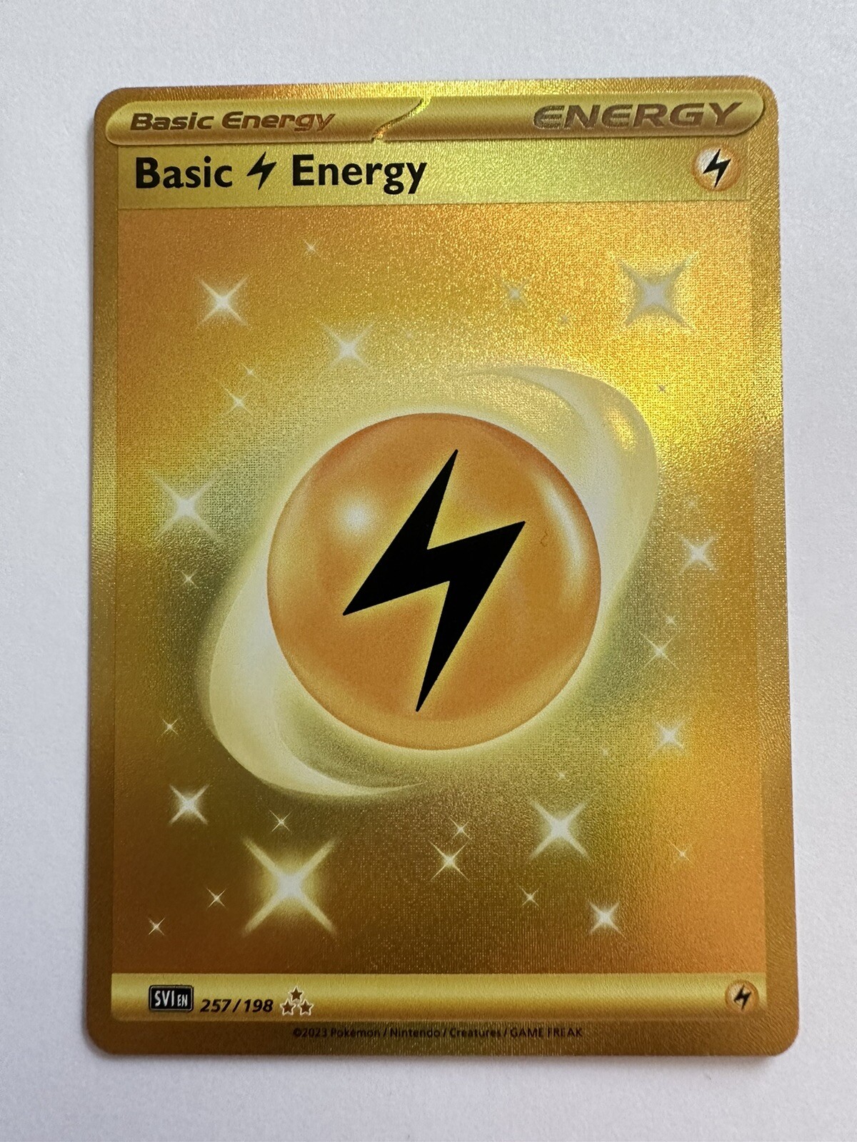 Pokémon TCG Basic Lightning Energy Scarlet & Violet - Base Set 257/198 Holo Hyper Rare online ...